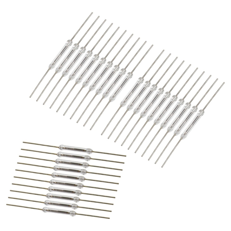 Glass Reed Switches 40PCS Magnetic Reed Switch NO 2Pin 2 x 14 mm Low ...