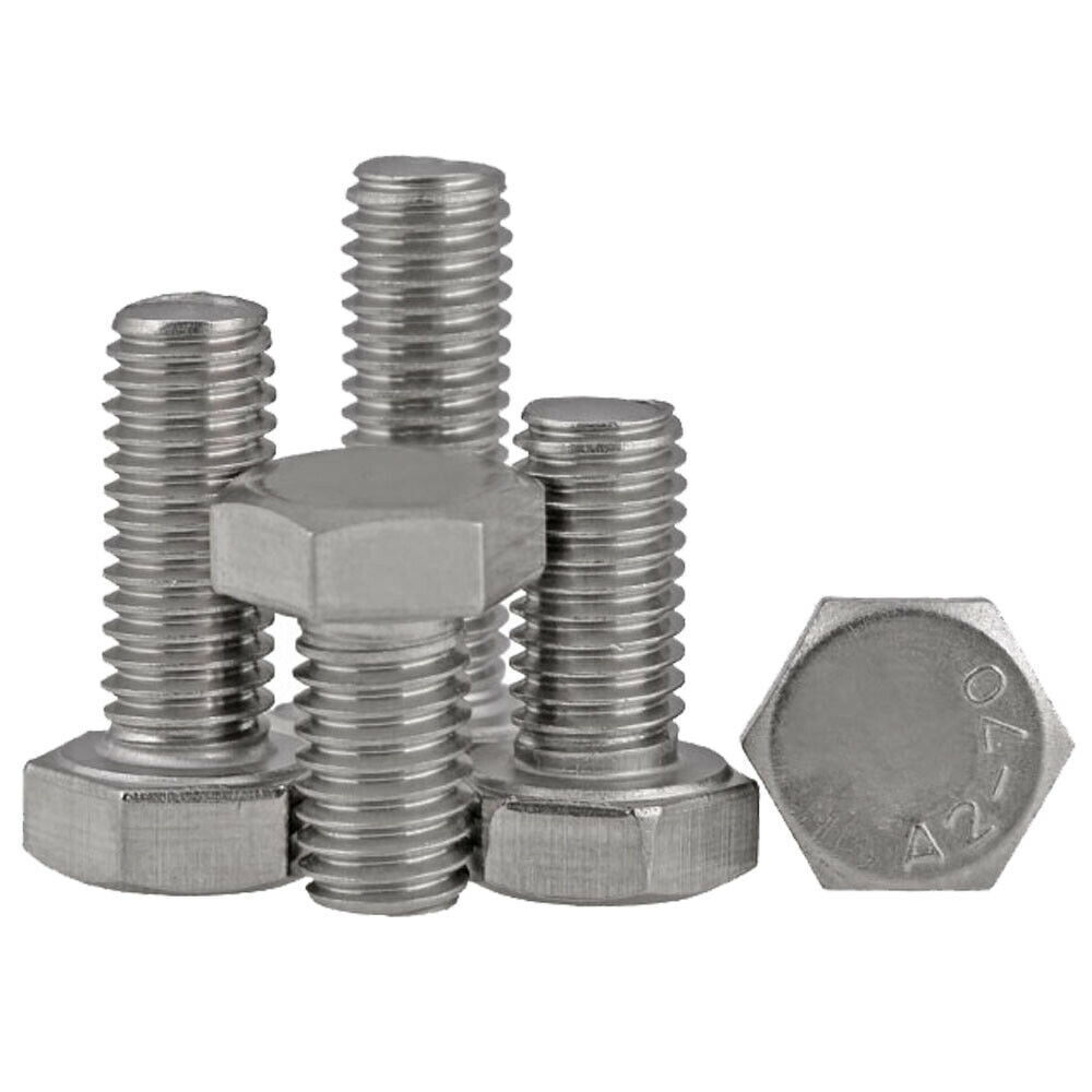 VITI M10 IN ACCIAIO INOX PERNI BULLONI TESTA ESAGONALE UNI 5739 5737 ...