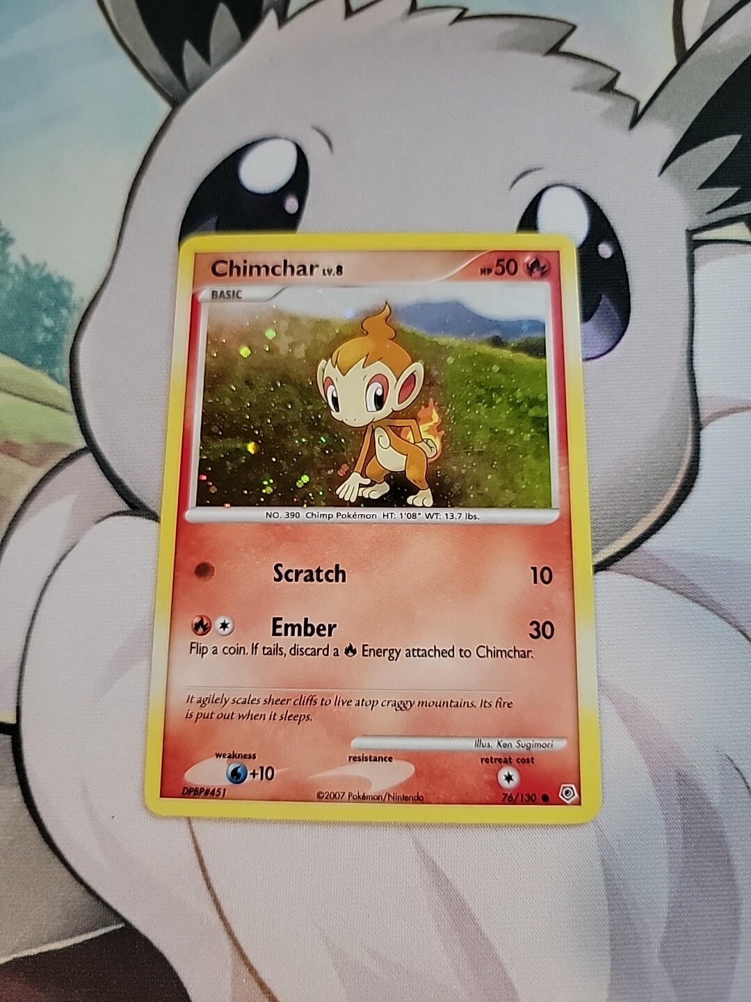 Chimchar 76/130 Cosmo Holo Diamond & Pearl Base Pokémon Card W14 | eBay