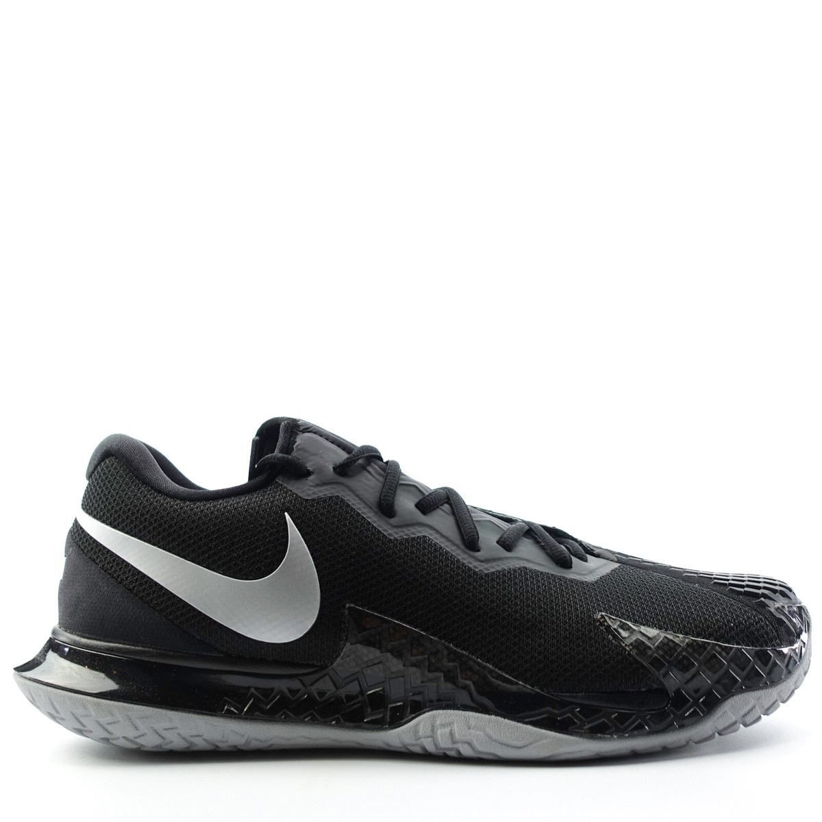 Nike Air Zoom Vapor Cage 4 Rafa Black Silver Tennis Shoes Nike Air Zoom Vapor Cage 4 Rafa Black Silver Tennis Shoes