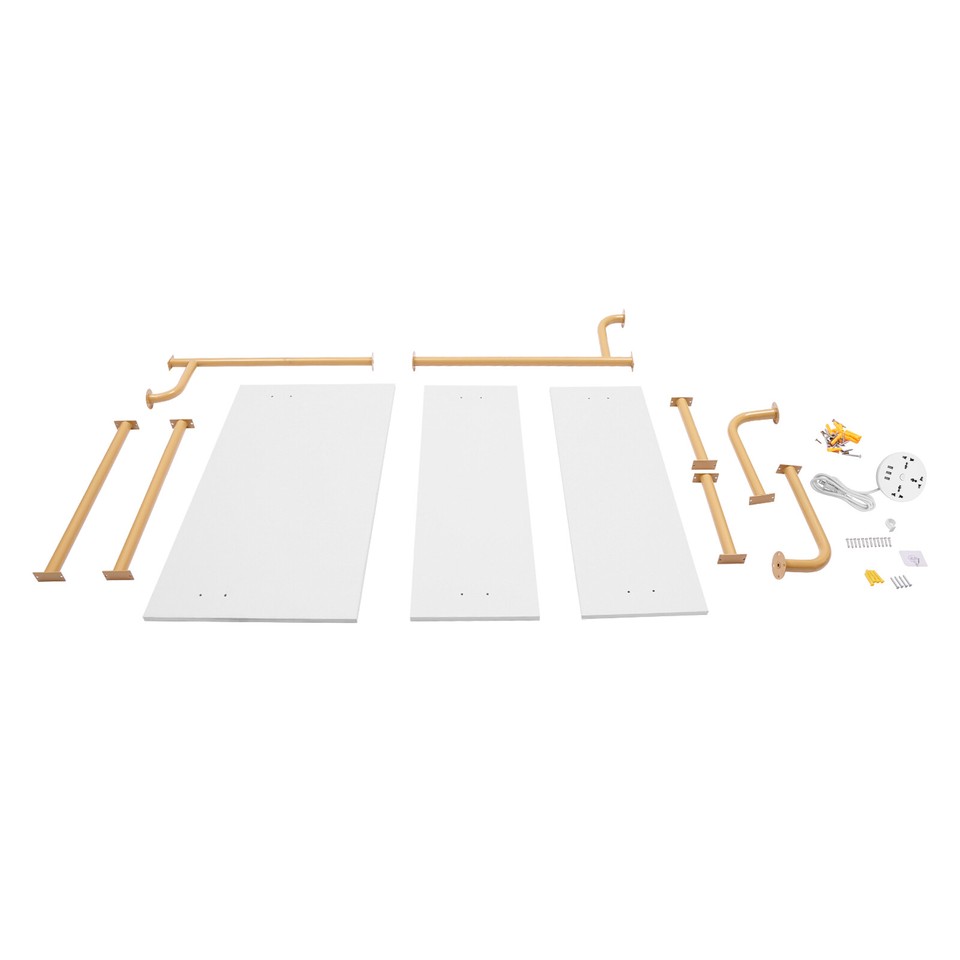 3 Tiers Wall Mounted Desk Wall Organizer Wall Mount Computer Writing ...