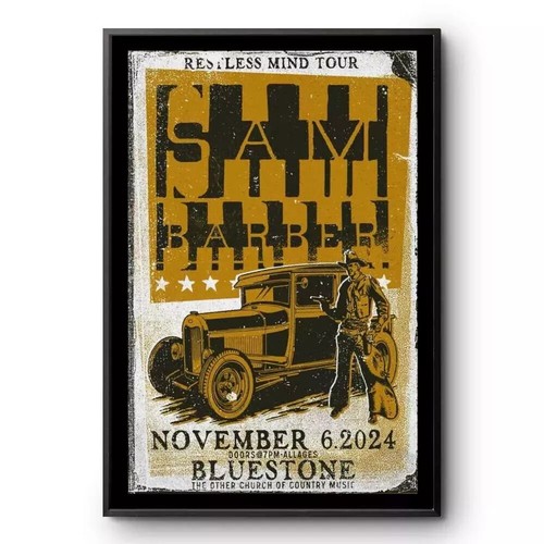 Sam Barber Nov 6, 2024 The Bluestone Columbus, OH Tour Poster - Concert ...