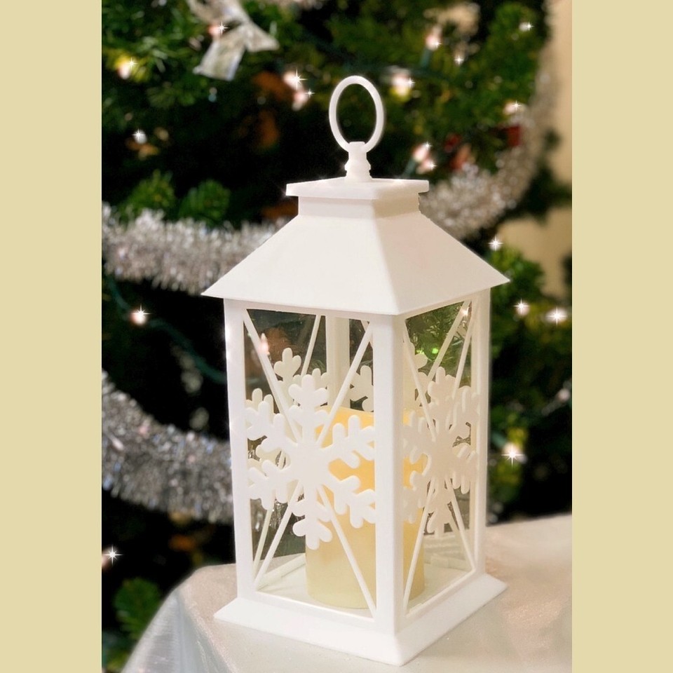 Snowflake Lanterns - Set of 6 - Lanterns with a Cut Out SnowFlake ...