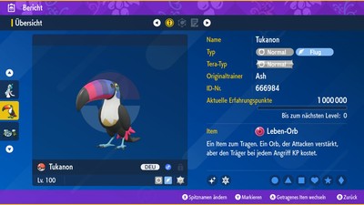 PVP Shiny Tukanon 6IV | LVL 100 | Pokemon Karmesin / Purpur / Violet ...