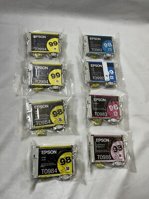Genuine Epson 99 98 Ink Cartridge Lot of 8 Color Cartridges. C | eBay