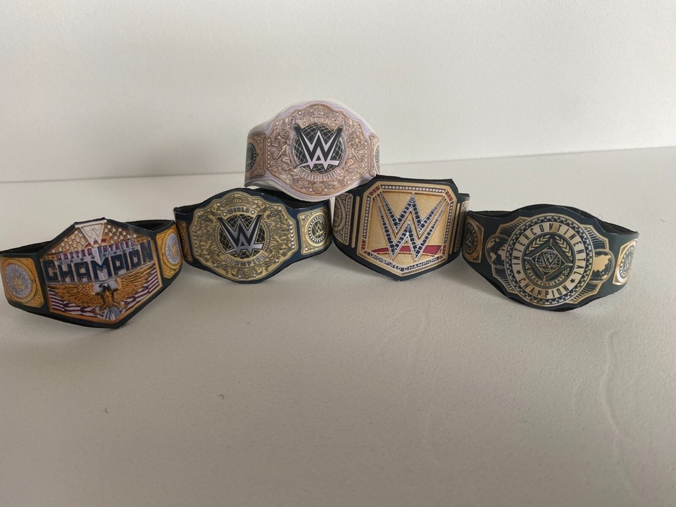 Custom WWE Figure Belts | Full Custom Set x 14 for Mattel / Elite ...