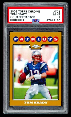 2008 Topps Chrome TOM BRADY #TC3 #108/199 Gold Refractor PSA 9 Mint! | eBay