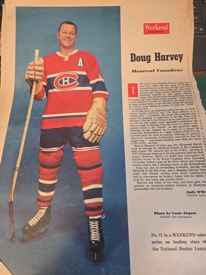 Lot of 26 Weekend Magazine Hockey Players (Howe,Hull,Harvey & More) | eBay