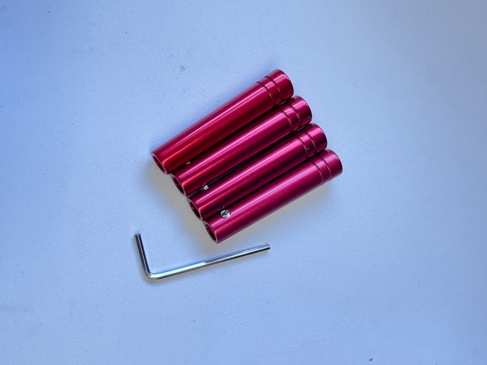 Lowrider Hydraulics Switch Extension, Aluminum Metal/Anodized Red 4 pcs ...