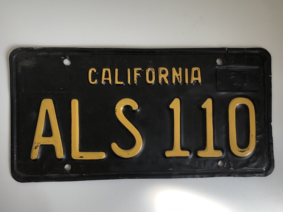 Vintage California 1960s Black License Plates Pair ALS 110 | eBay