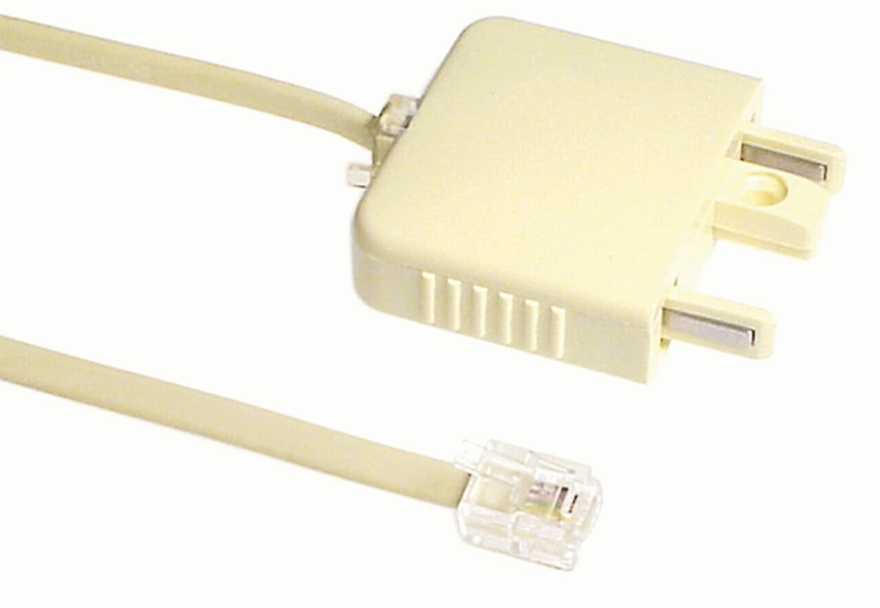 Telephone Adaptor 605 Plug to Modular 6P4C RJ11 Phone Cord Cable ADSL 0 ...