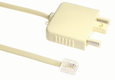 Telephone Adaptor 605 Plug to Modular 6P4C RJ11 Phone Cord Cable ADSL 0 ...