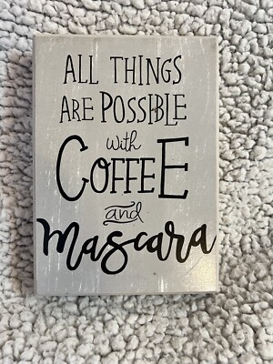 Coffee And Mascara Wall Decor Wall | eBay