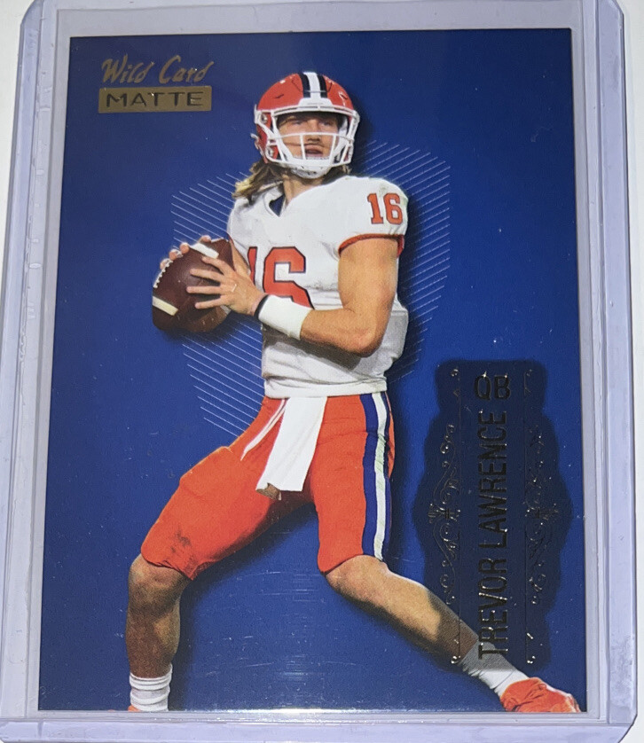 Trevor Lawrence 2021 Wild Card Matte Premier Blue Rookie Card #LBC-1 ...