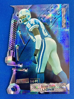 1997 Topps Triumvirate Atomic Refractor Die-Cut HERMAN MOORE #T3c ...