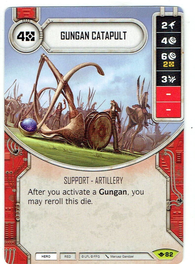 Star Wars Destiny Way of the Force Card + Die Rare - Gungan Catapult ...