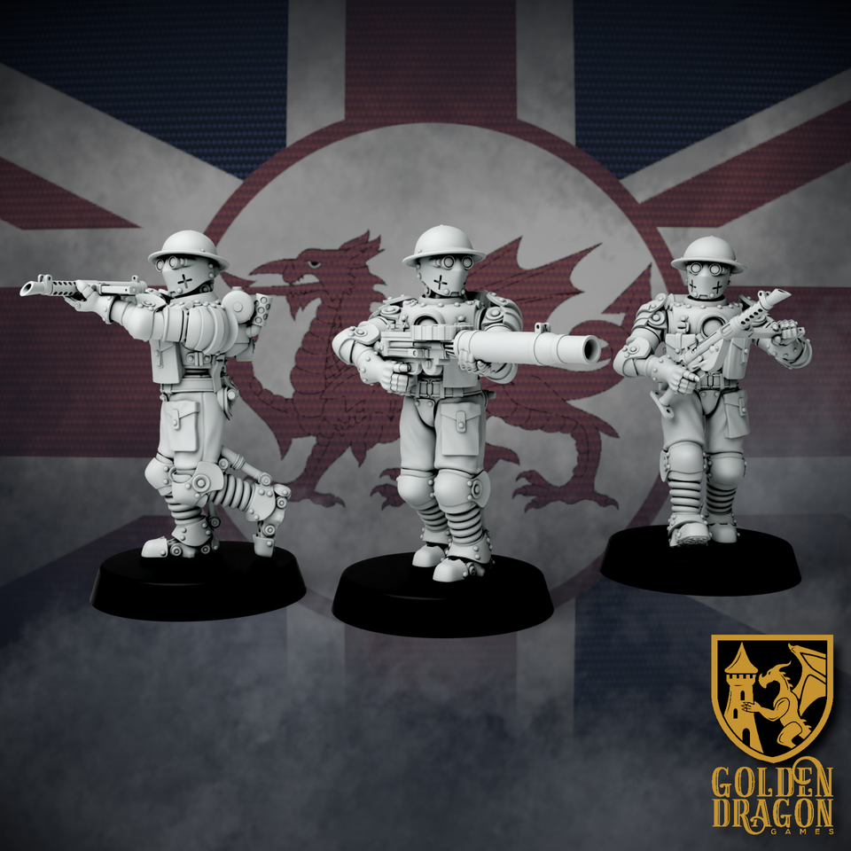British Automaton Infantry - 28mm Automated Weird War - Konflikt 47 ...