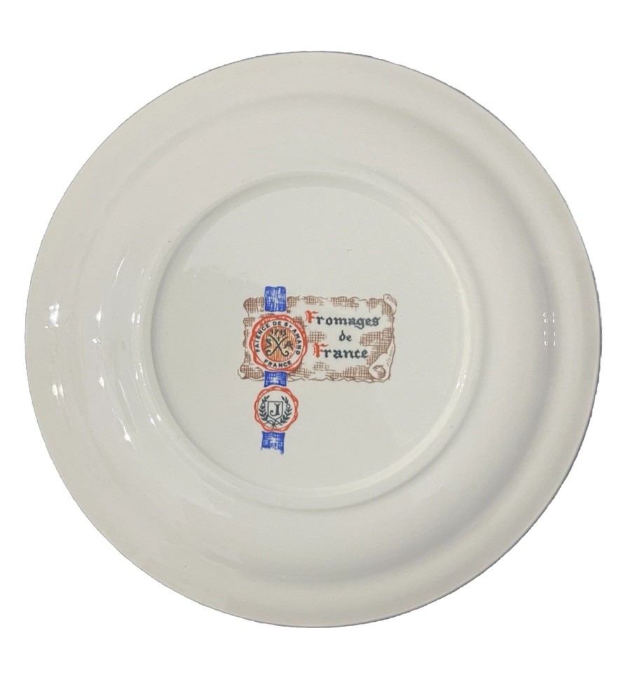 Set of 4 - 8” French Cheese Plates Fromages De France 4 assiettes ...
