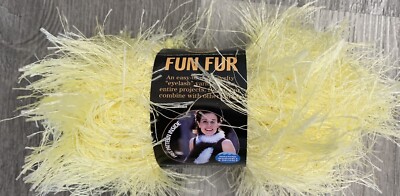Lion Brand Fun Fur- Soft Yellow | eBay