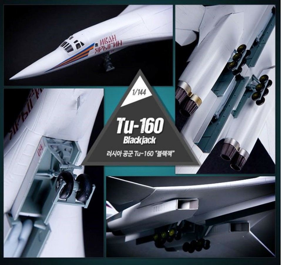 Academy 1/144 Russian Air Force Tu-160 Blackjack Hobby Plastic Model ...