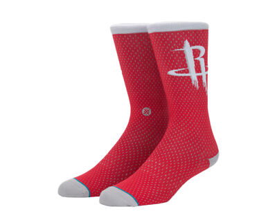 Stance Casual NBA Houston Rockets Jersey Red/Grey Crew Socks M545D17ROC ...