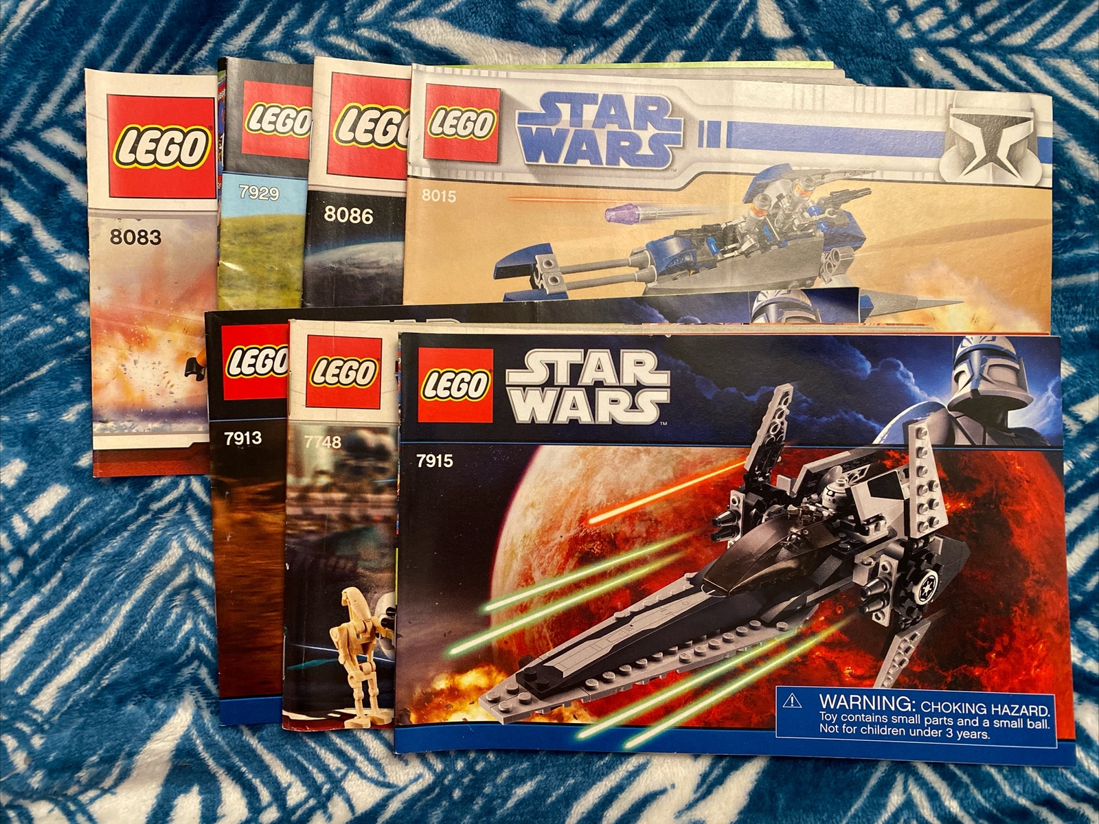 Lot Of 7 Lego Star Wars Instruction Booklets 7915 7748 7913 8086 7929 ...