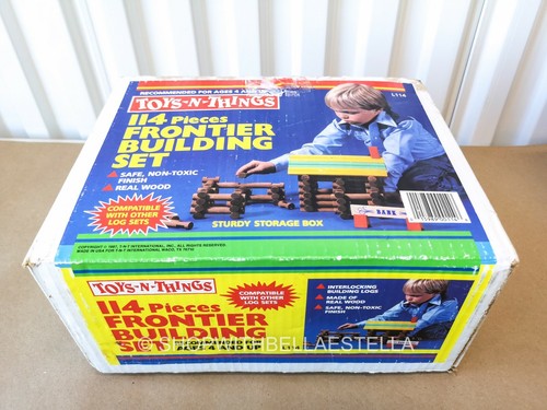 Vintage 1987 Toys N Things 114 Piece Frontier Building Set Logs | eBay