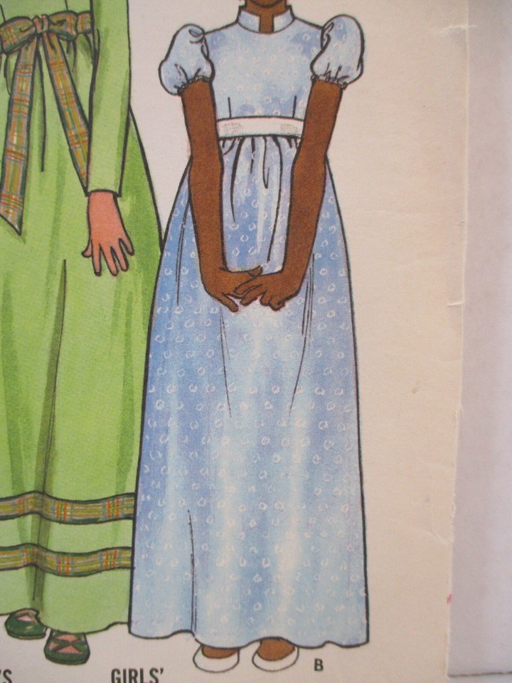 Butterick Pattern 6919 Girls Size 10 High Waist Dress Short Long Puffy ...