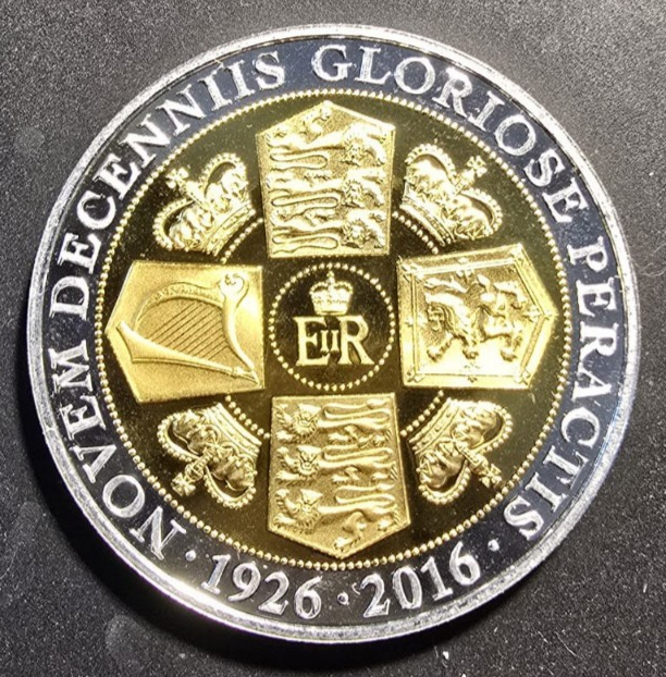 2016 GIBRALTAR ELIZABETH II SECOND PORTRAIT GOLD / SILVER PROOF ONE ...