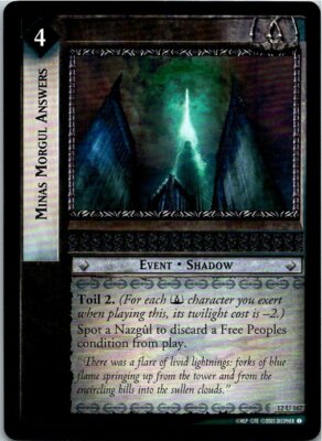 Lord Of The Rings Black Rider TCG Card 12U167 Minas Morgul Answers | eBay