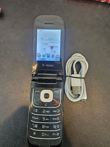 Alcatel One Touch 768 Blue Black T-Mobile GSM 3G Basic Flip Cell Phone ...