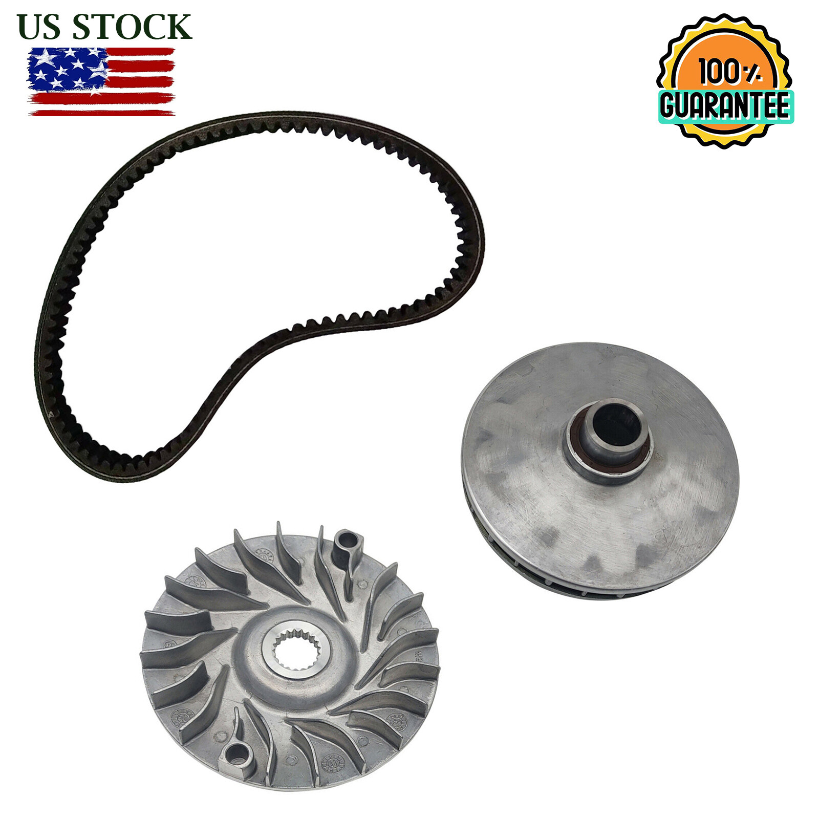 NEW PRIMARY SECONDARY CLUTCH W/ CVT BELT FOR LINHAI BIGHORN 400 ATV UTV ...