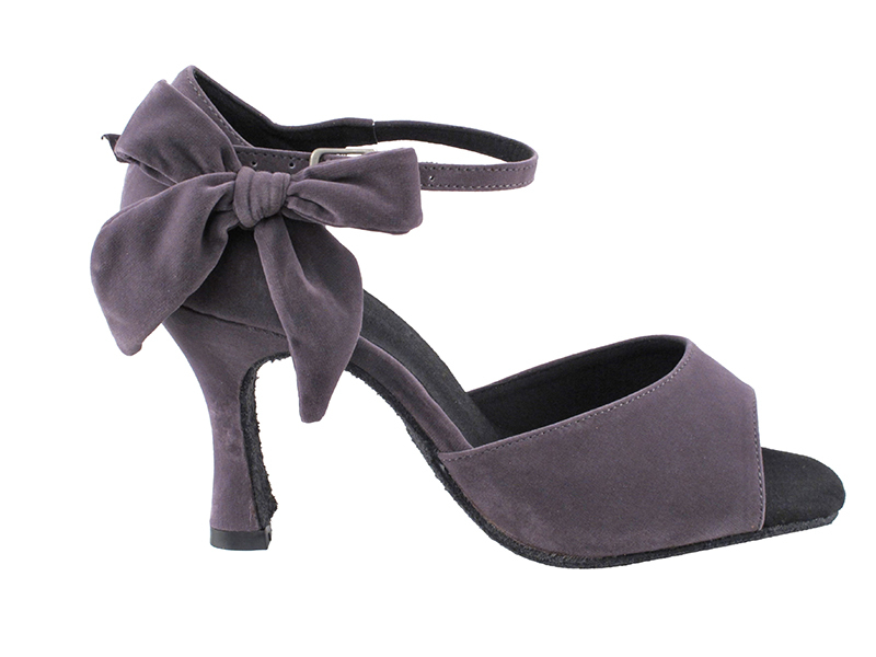 Velvet Bow! Salsa Very Fine Dance Shoes Green, Yellow, Peach, Black ...
