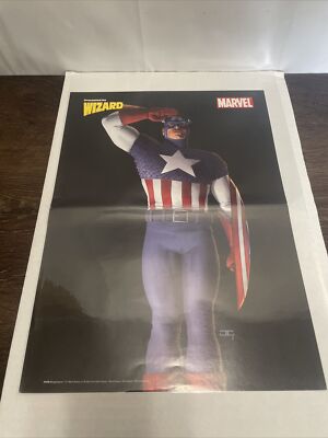 Vintage 90s double sided Wizard Poster Comics Marvel Bandai Gundam ...