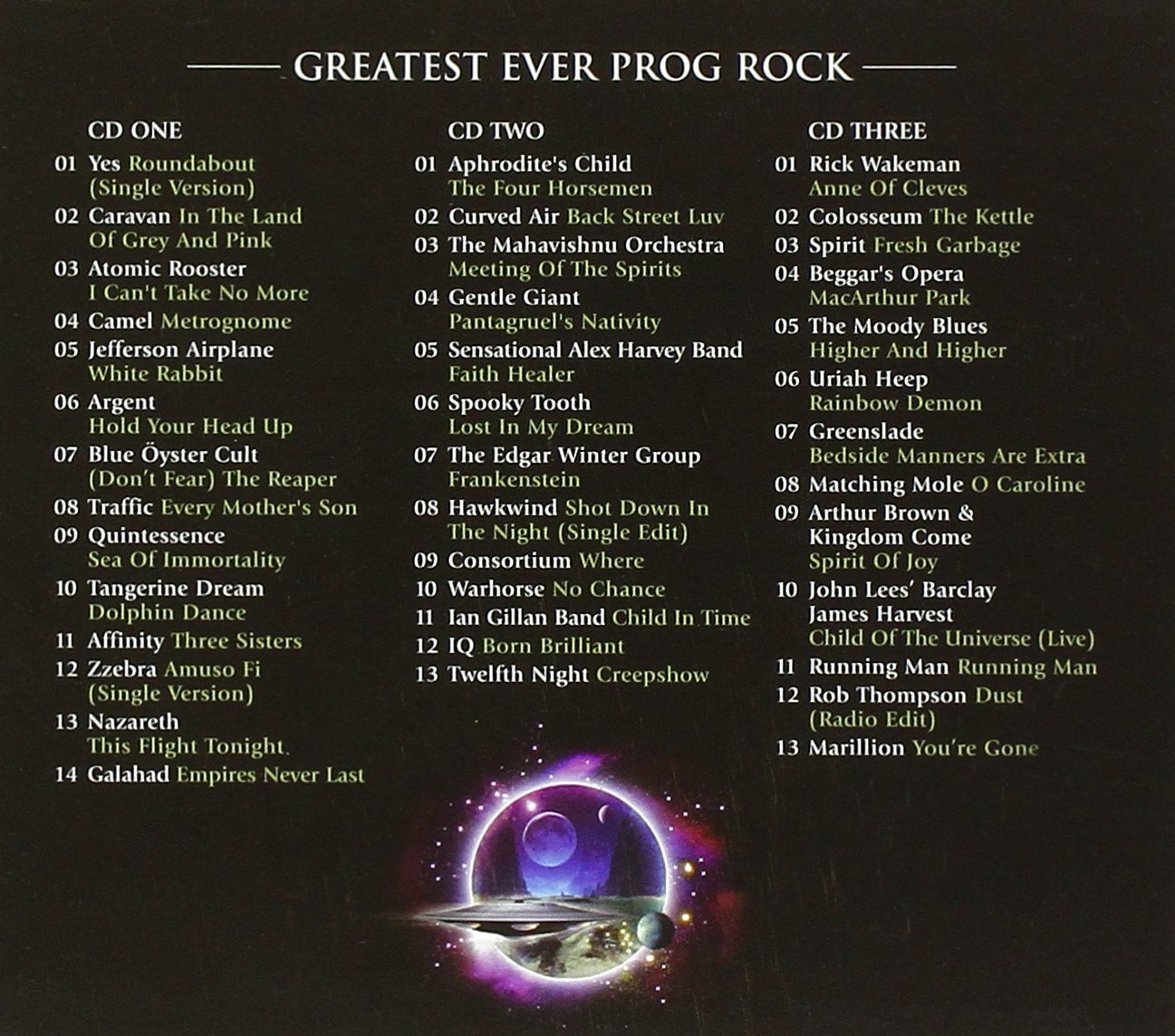 Greatest Ever Prog Rock Definitive Collection (Union Square) 3xCD box ...