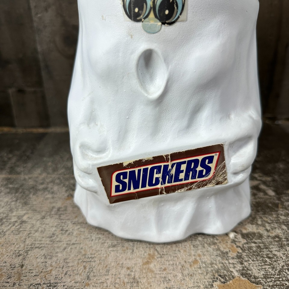 Vintage 1989 Mars Snickers Ghost Bucket Halloween Trick or Treat Pail ...