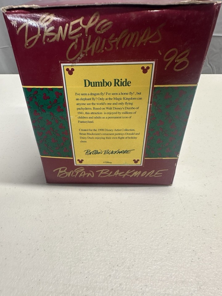 Signed Disney Artist Collection. Christmas Ornament. Dumbo, D Duck, & Daisy | eBay