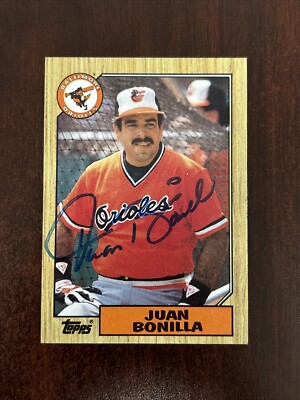 1987 Topps #668 Juan Bonilla AUTO Baltimore Orioles AUTOGRAPH Signed | eBay