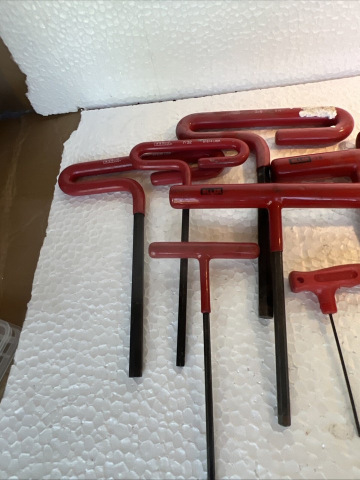 T-Handle Hex Key Lot, Allen Tool, Different Sizes & One Set Of Eklind ...