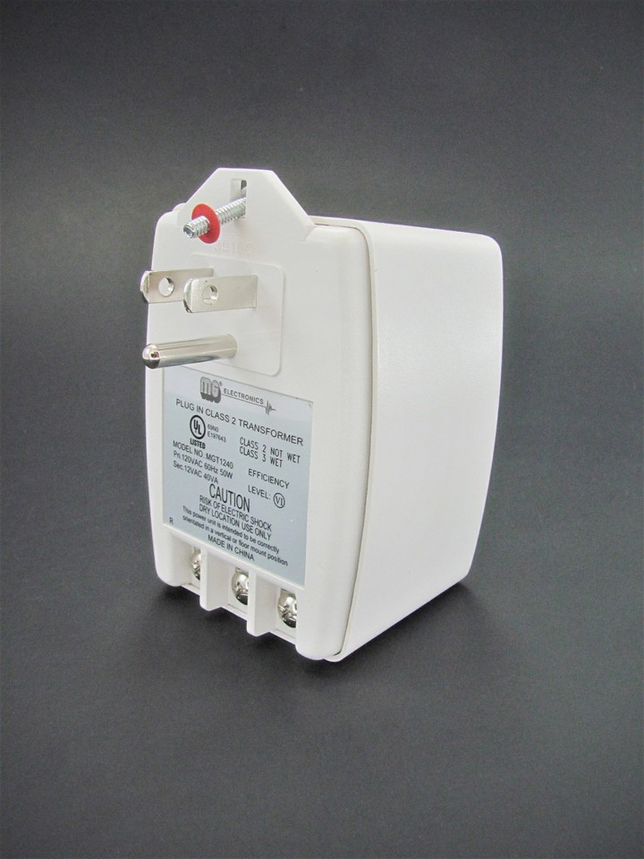 AC/AC Class 2 Plug-In Transformer - 120V IN / 12VAC 40VA OUT - Philmore ...