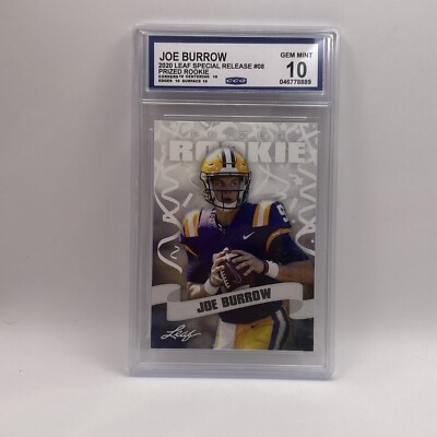 JOE BURROW 2020 LEAF Special Release GEM MINT CCG 10 ROOKIE CARD # RC ...