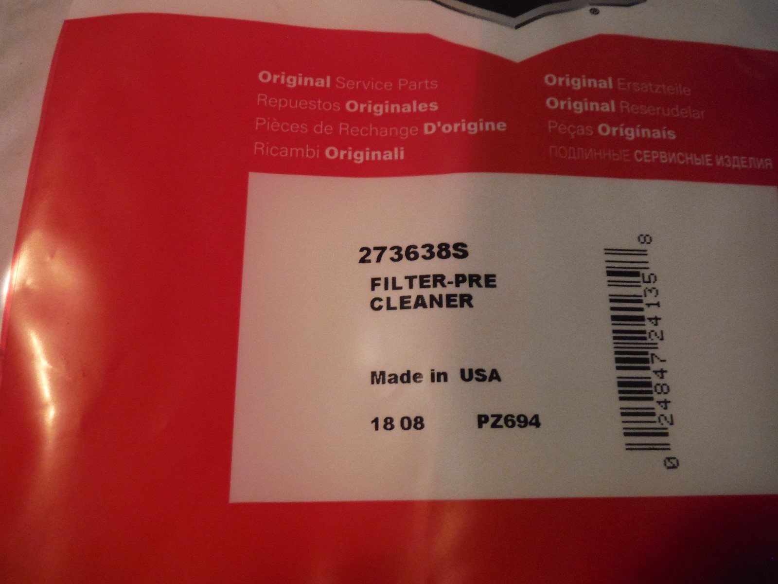 Brand New Briggs & Stratton 273638S Filter Pre-Cleaner | eBay