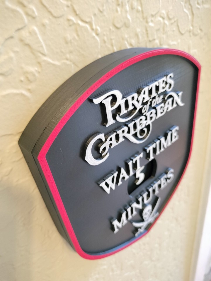 Pirates of the Caribbean Wait Time Sign Plaque Replica Prop Disney Art ...