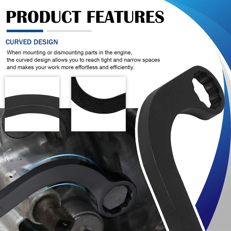12MM 15MM Turbo Charger Bolt Wrench Tool For Cummins ISB 5.9L 6.7L ...
