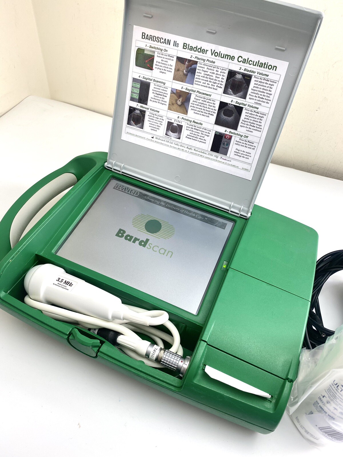 BARDSCAN IIs TOUCHSCREEN ULTRASOUND BLADDER SCANNER UROLOGY + GEL | eBay