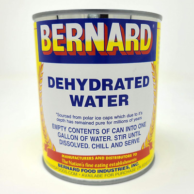 Bernard Food Industries Dehydrated Water 8Oz Can. NEW Formula ...