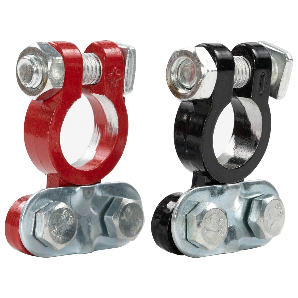 2PCS Negative & Positive Car Battery Cable Terminals Top Post ...