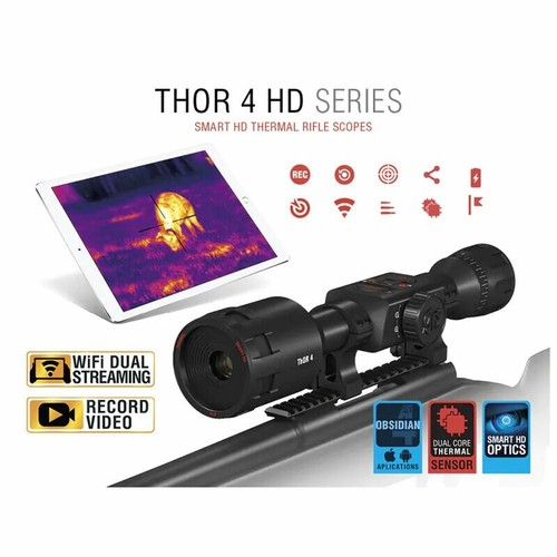 ATN Thor 4 384 2-8x Thermal Scope HD Video rec Smooth Zoom Wi-Fi ...