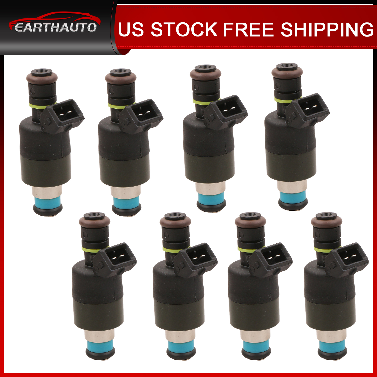 8X Fuel Injectors Kit For Chevy Camaro Corvette Impala Pontiac Firebird ...