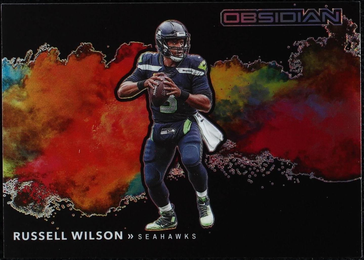 2020 Panini Obsidian - Color Blast Black Russell Wilson #CBB4 for sale ...